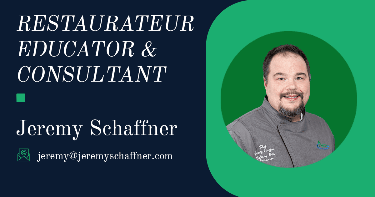 About - Chef Jeremy Schaffner